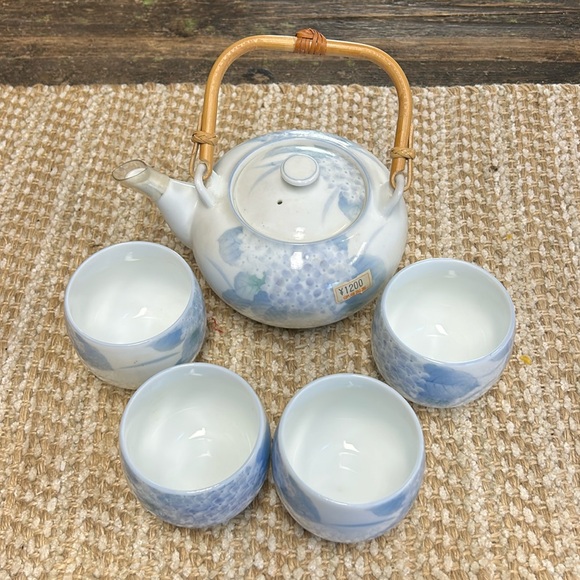 Vintage | Kitchen | Vintage With Tags Japanese Hydrangea Tea Set 4 Cups ...